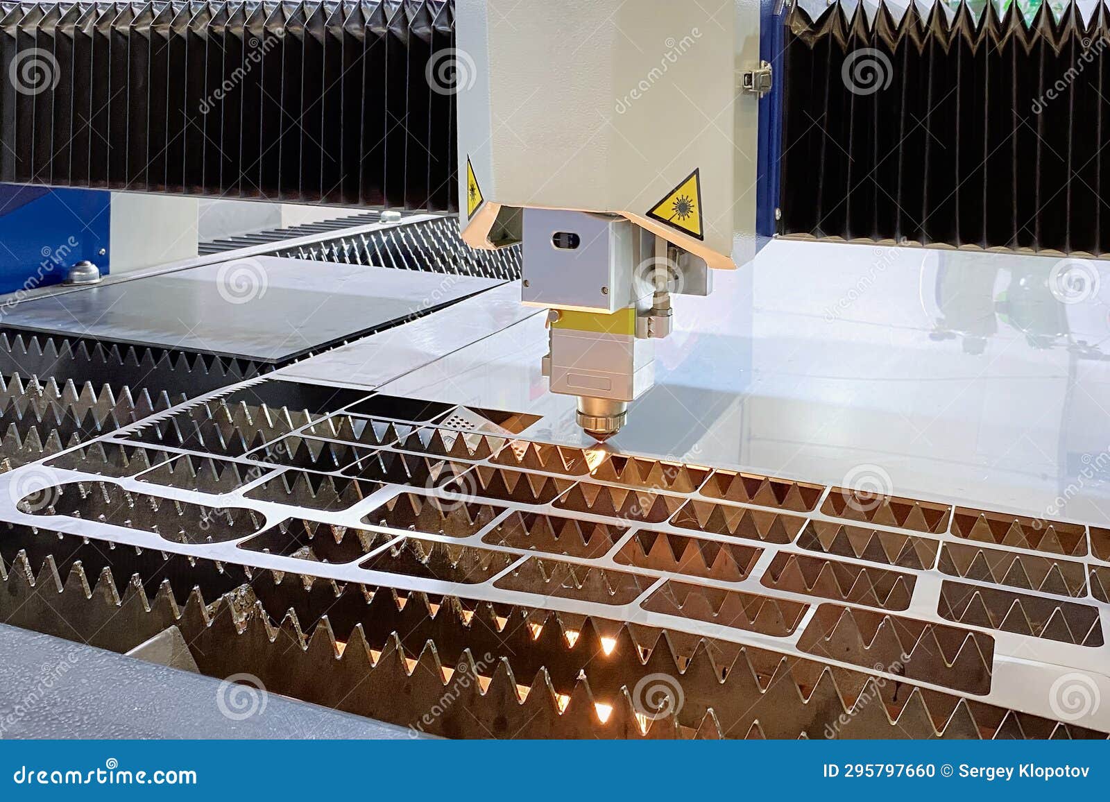 Modern Automated Laser Cutting Machine Stock Photo - Image of plasma ...