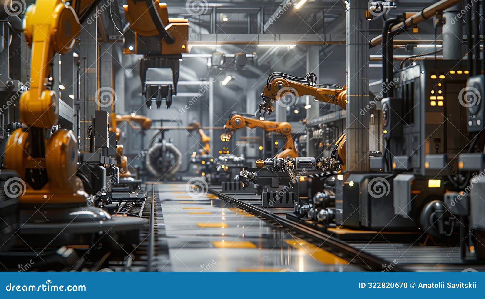 A Modern Automated Manufacturing Plant Featuring Robotic Arms and AI ... A Modern Automated Manufacturing Plant Featuring Robotic Arms and AI ...