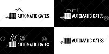 Modern Automatic Gate System Logo Stock Vector - Illustration of garden ...