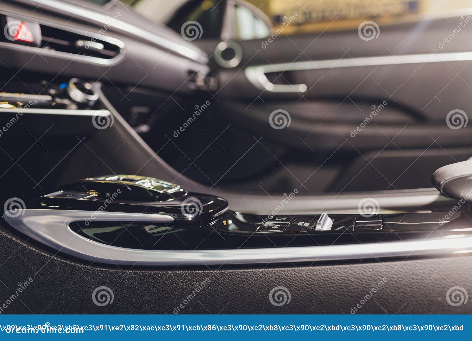 Modern Automatic Gearbox Shifter in New Car. Stock Photo - Image of ...