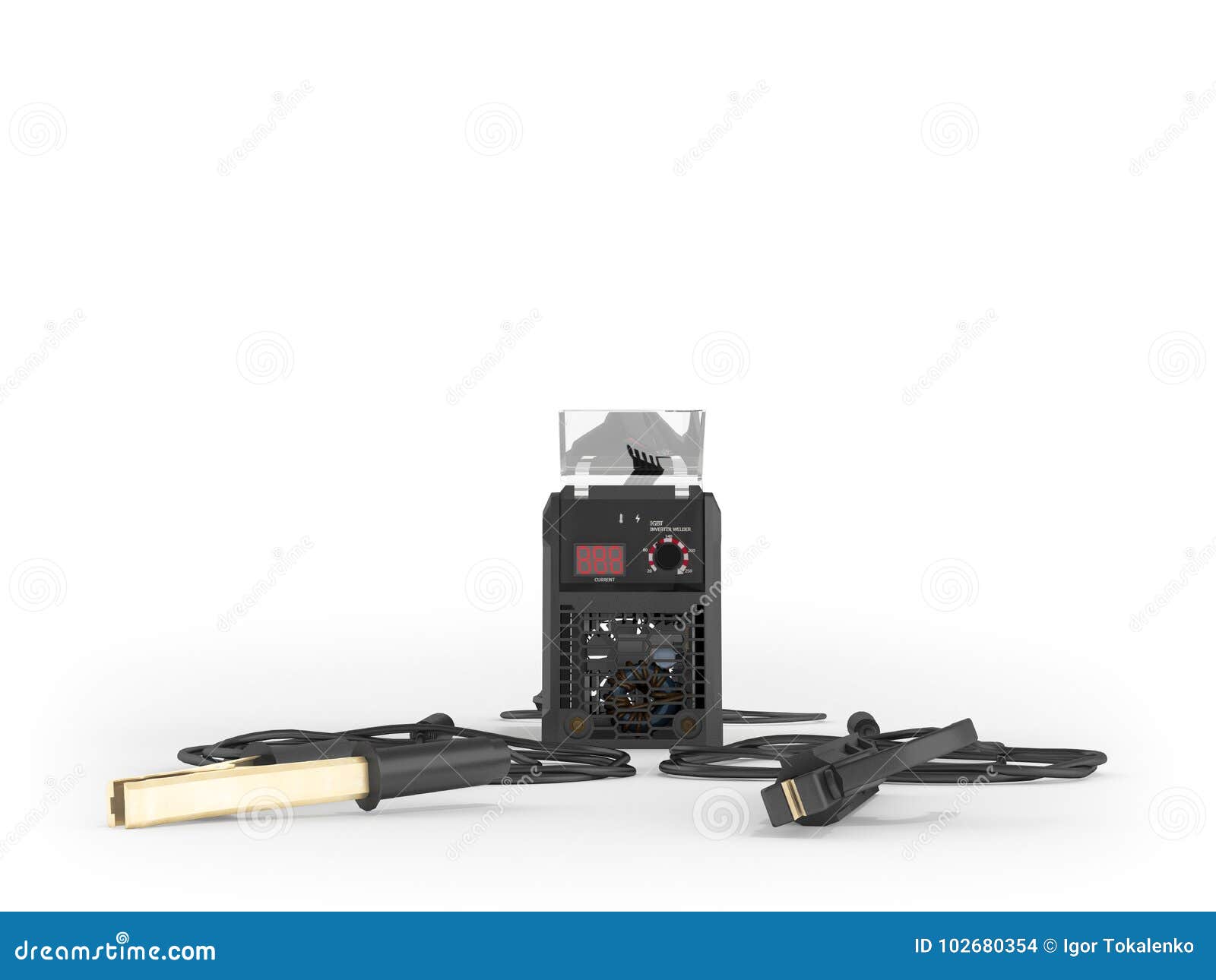 Modern Automatic Inverter Welding Machine Gray 3d Rendering on W Stock ...