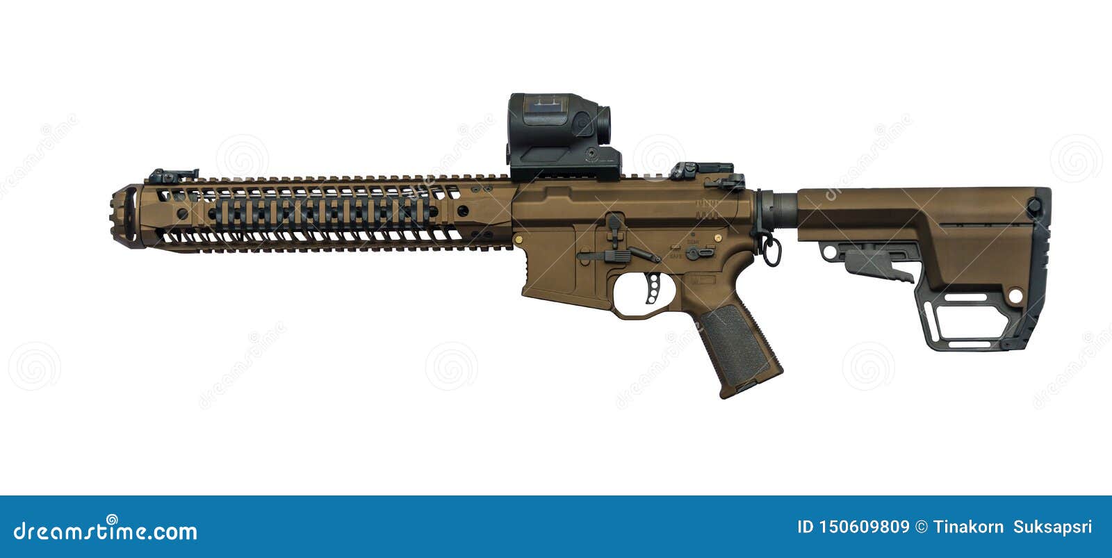 Automatic Machine Gun on White Background Isolated with Clipping Patch ...