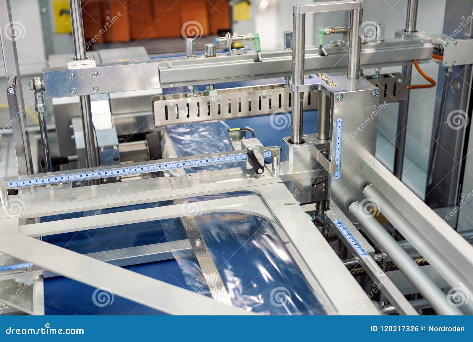 Modern Automatic Packing Machine. Stock Photo - Image of plant ...
