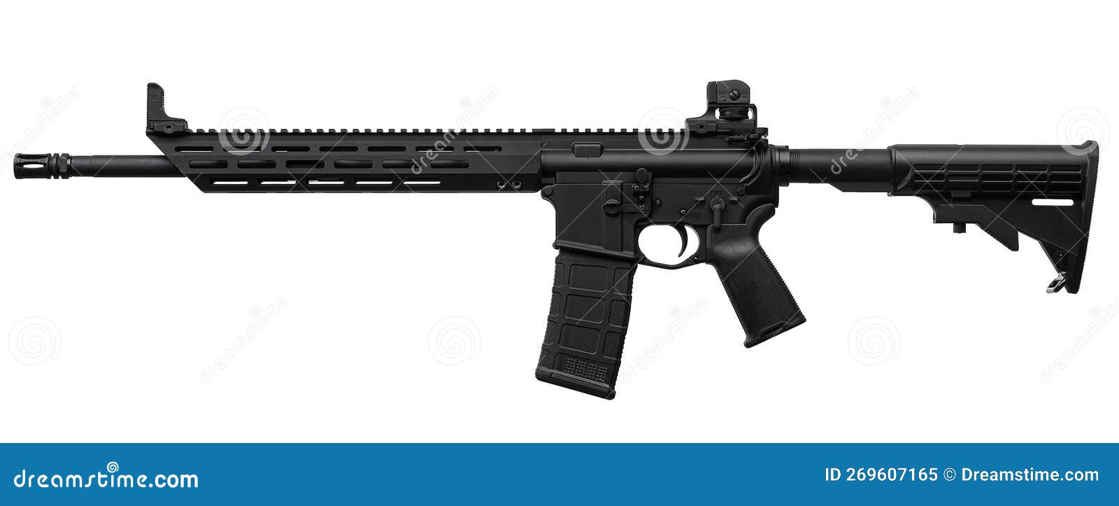 Modern Automatic Rifle on White. Weapons for Police, Special Forces and ...