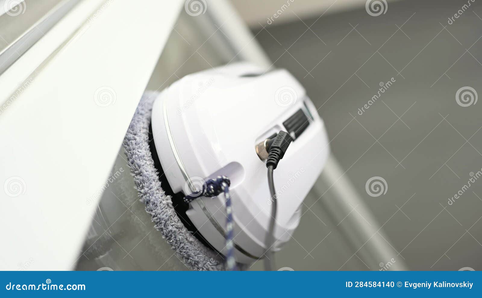 Modern Automatic Robot Window Cleaner Washes Windows. Stock Footage ...