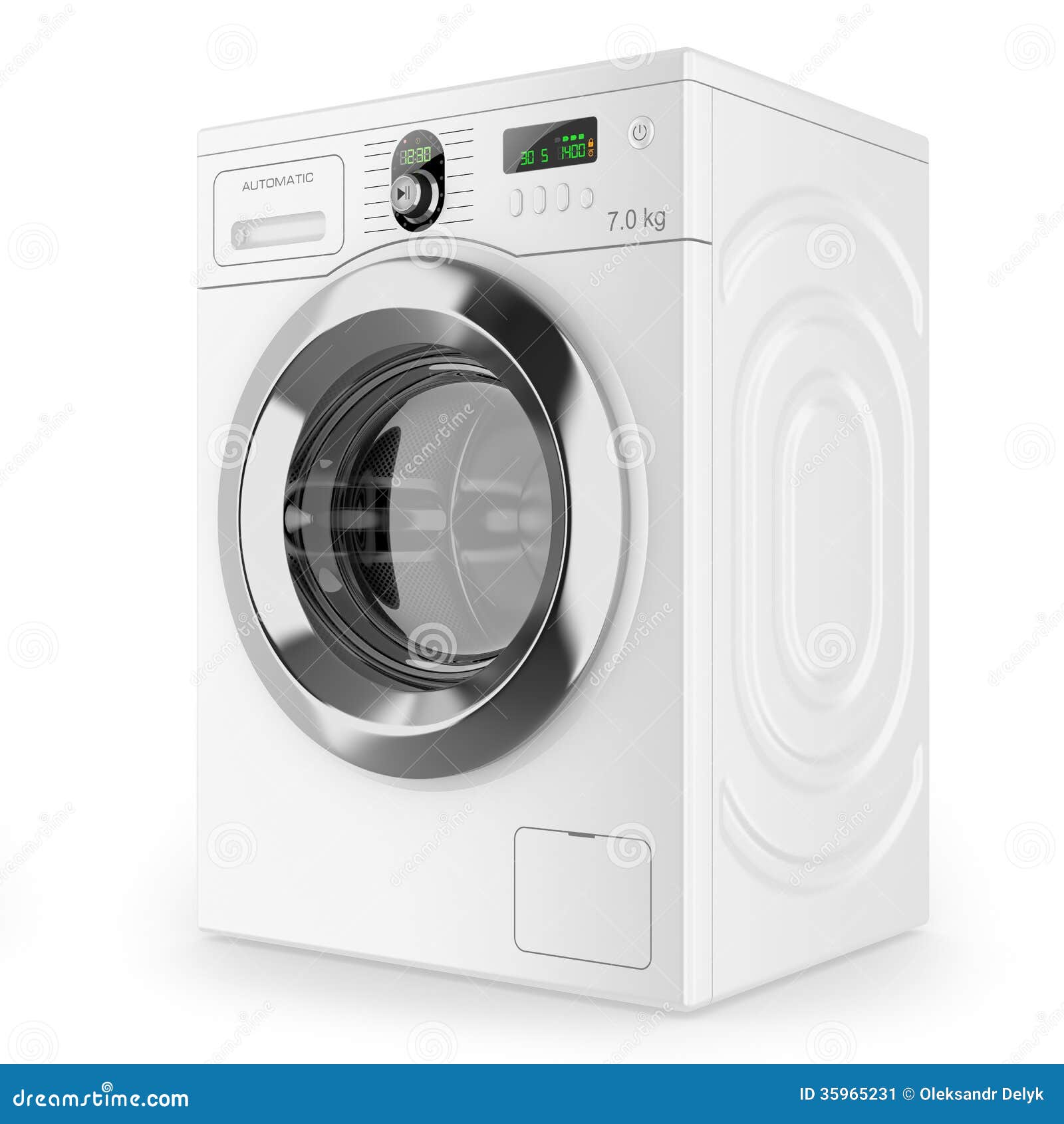 Modern Automatic Washing Machine Stock Illustration - Illustration of ...