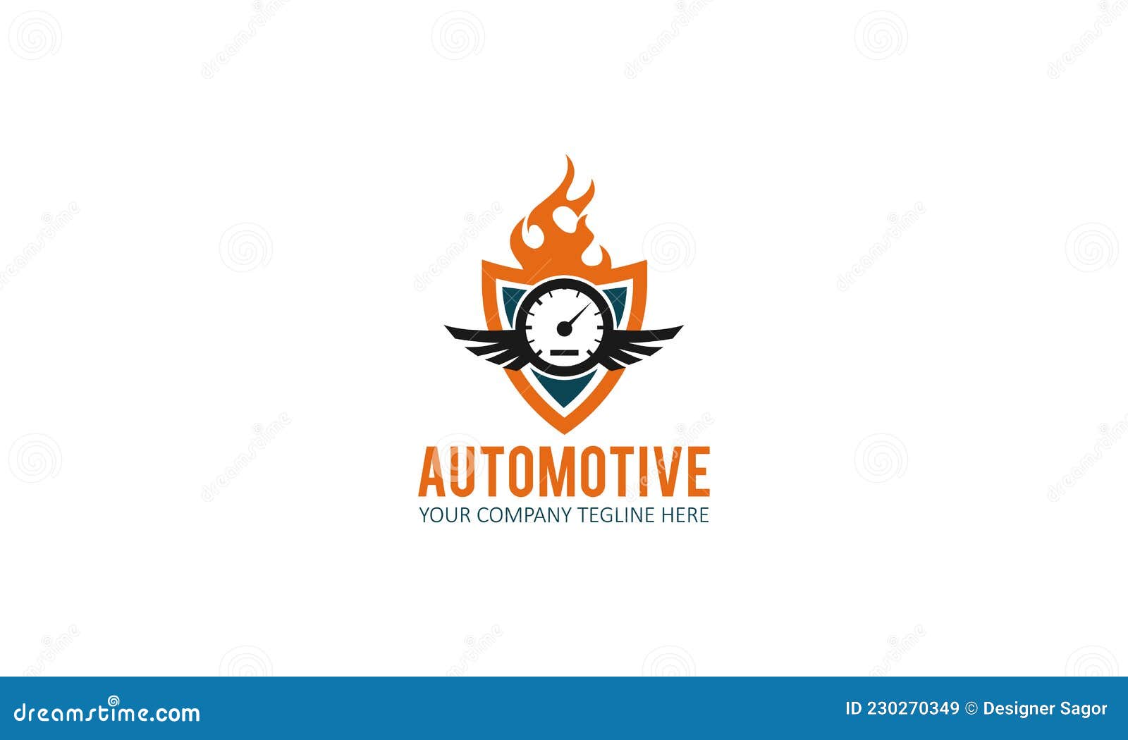 Creative Auto Motive Logo Design Stock Vector - Illustration of fast ...