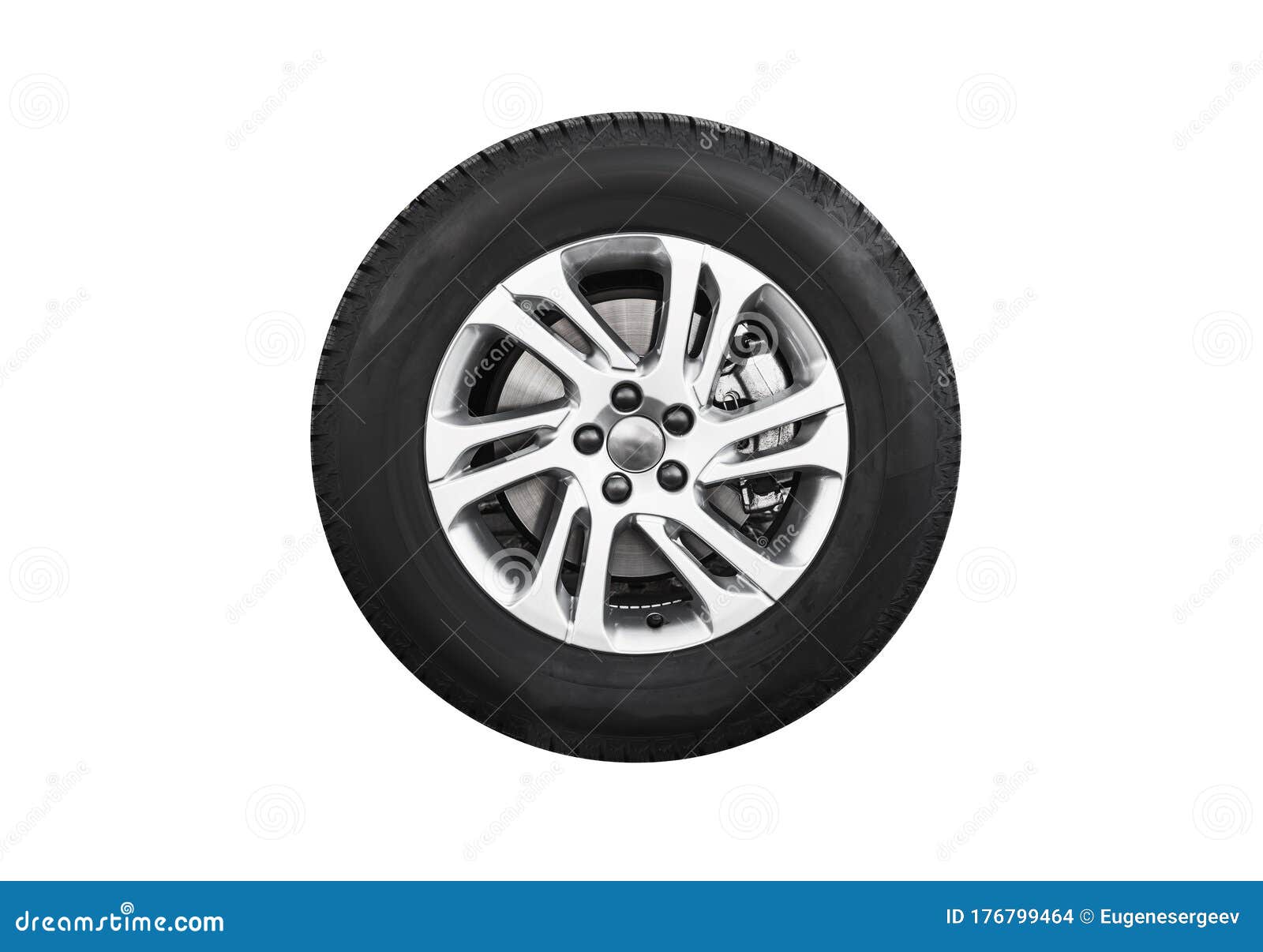 Modern Autowiel Geïsoleerd Op Wit Stock Foto - Image of ontwerp, metaal ...