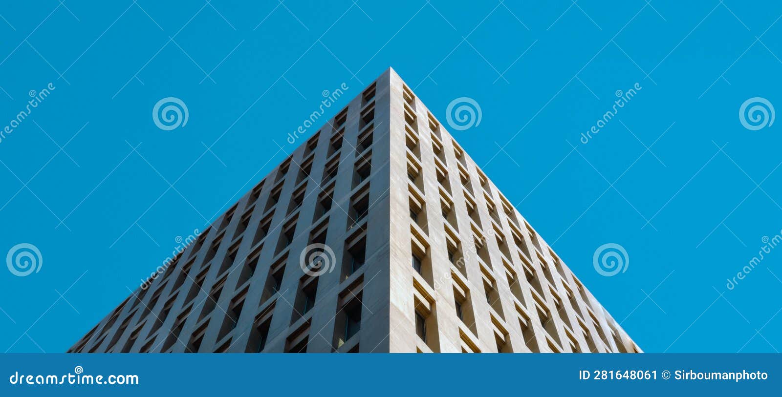 Modern Avant-garde Minimalist Office Building with Rectangular Vertical ...