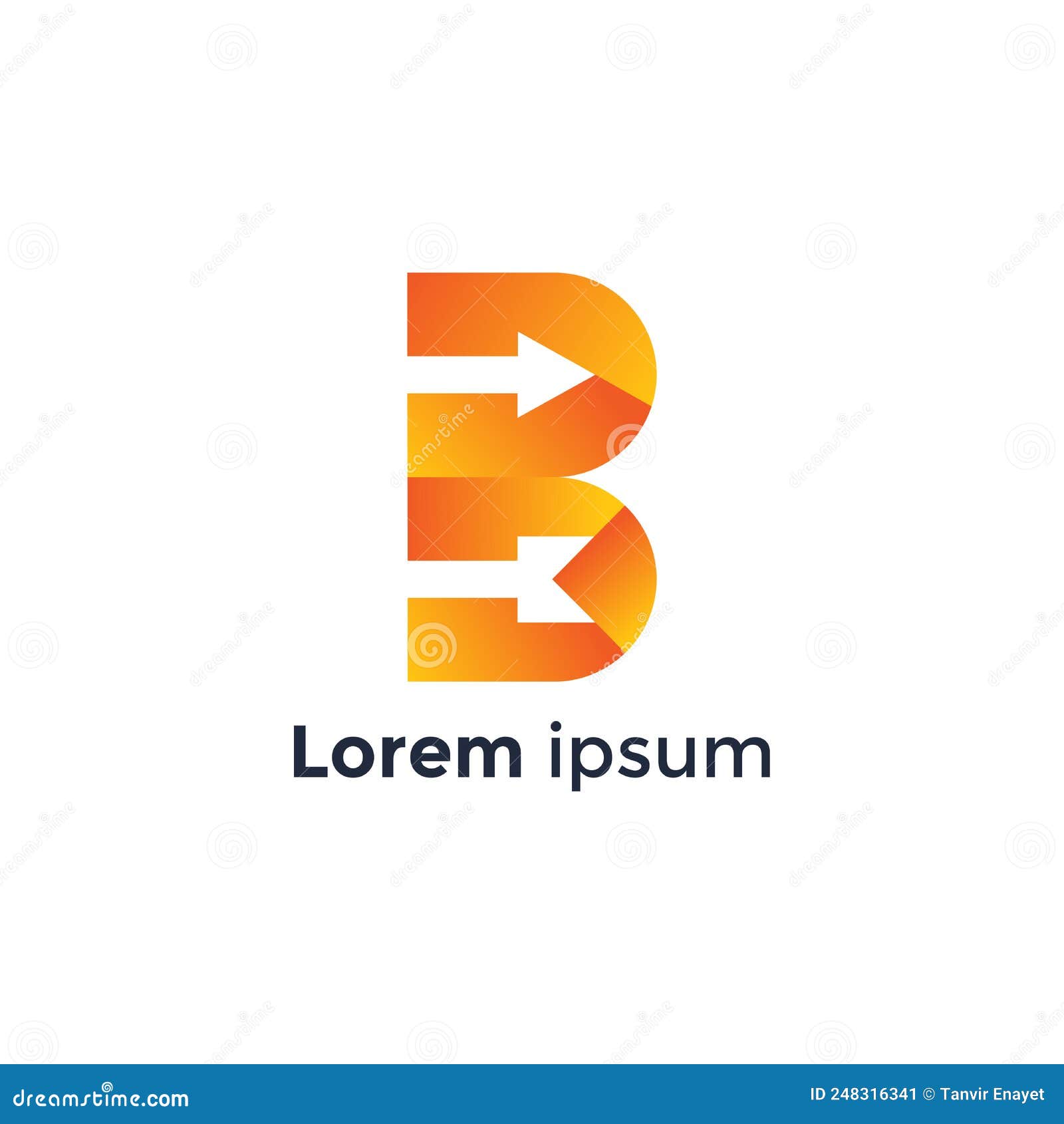 Modern B Letter Colorful Logo Design Stock Vector - Illustration of ...