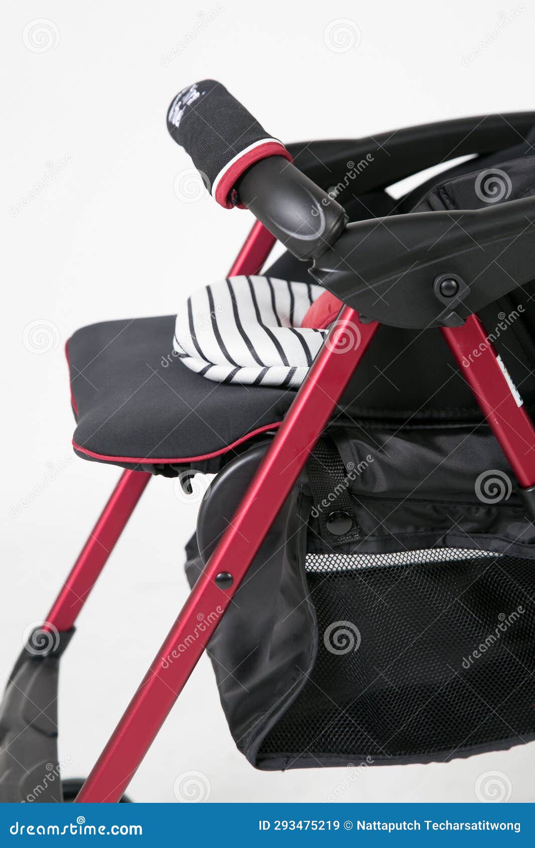 Modern Baby Stroller on White Background Stock Image - Image of child ...