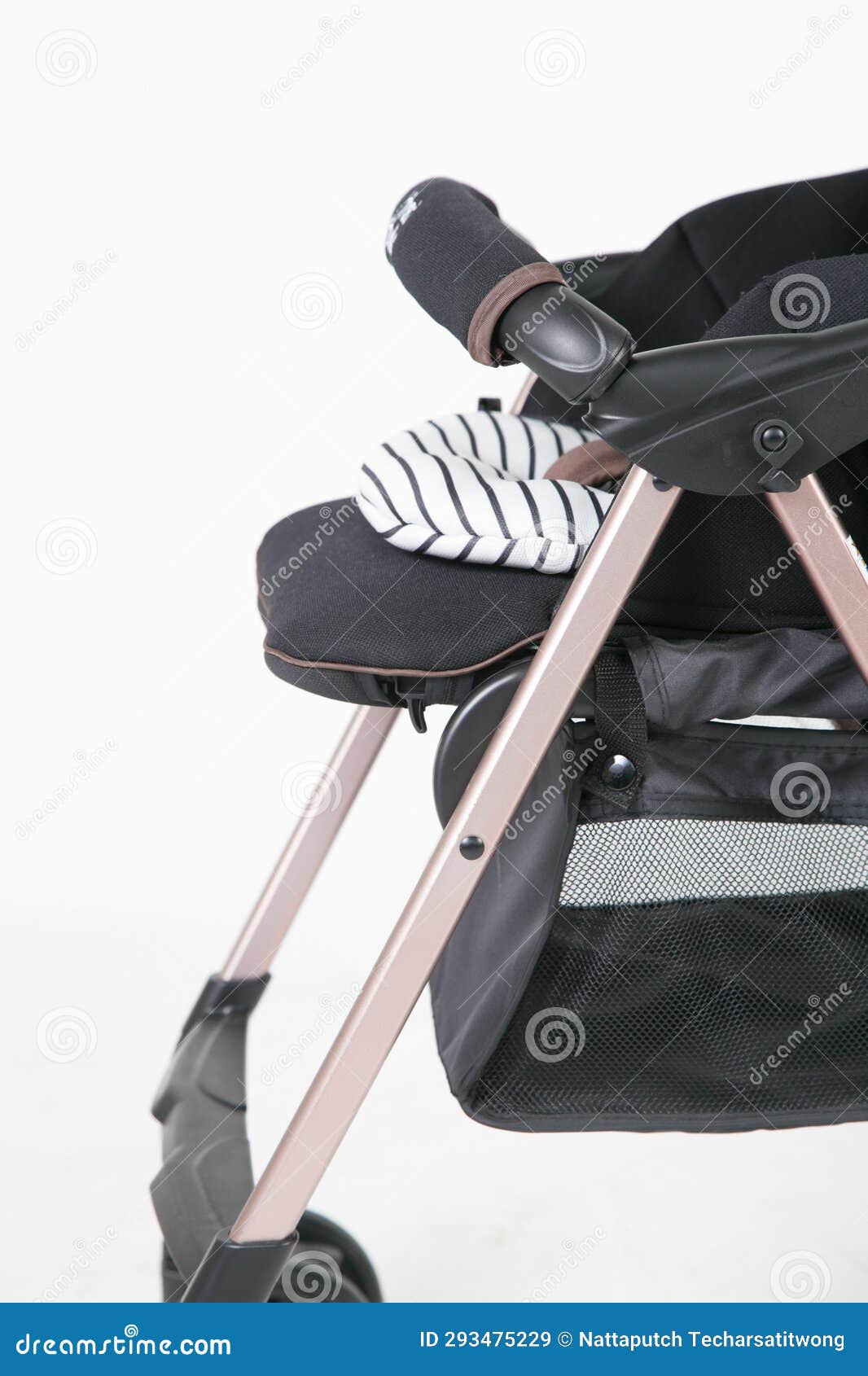 Modern Baby Stroller on White Background Stock Image - Image of studio ...