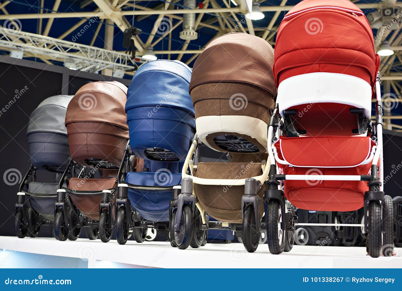 Modern baby strollers stock image. Image of carriage - 101338267