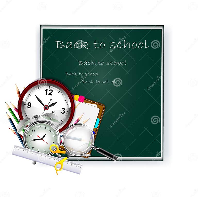 Modern Back To School Background Stock Illustration - Illustration of ...