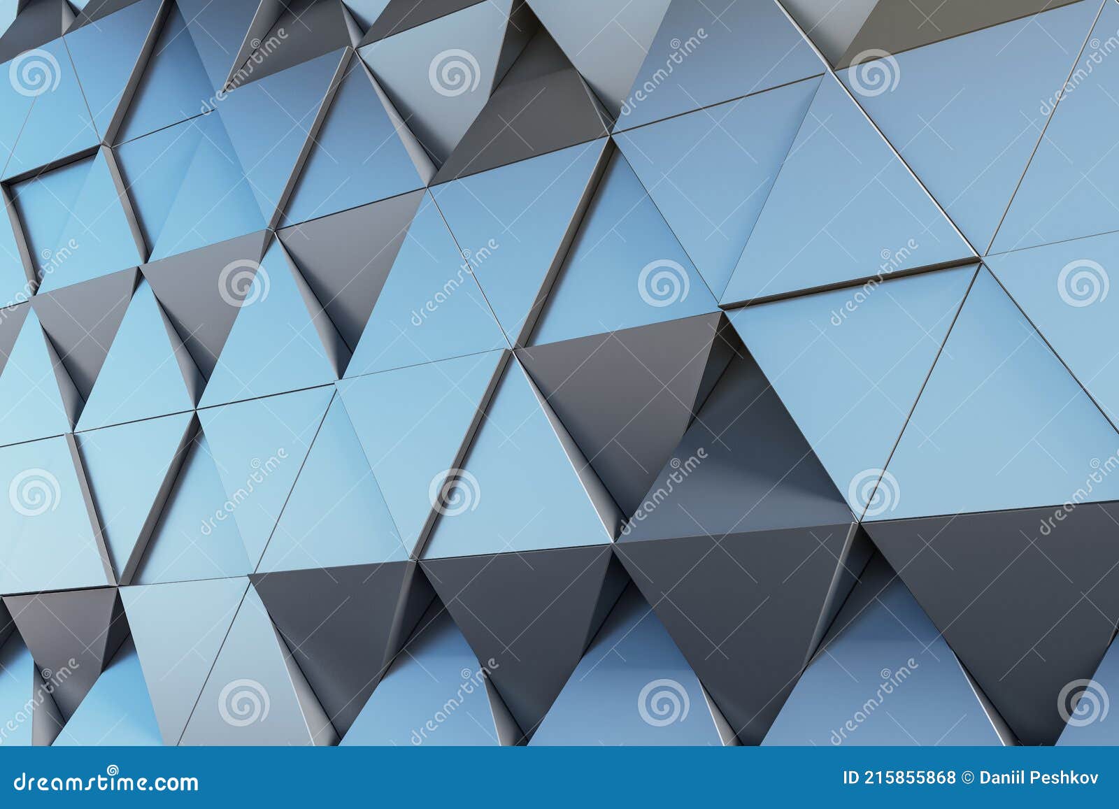 Modern Backdrop with Dark Metallic and Mirror Effect Triangles, 3D ...