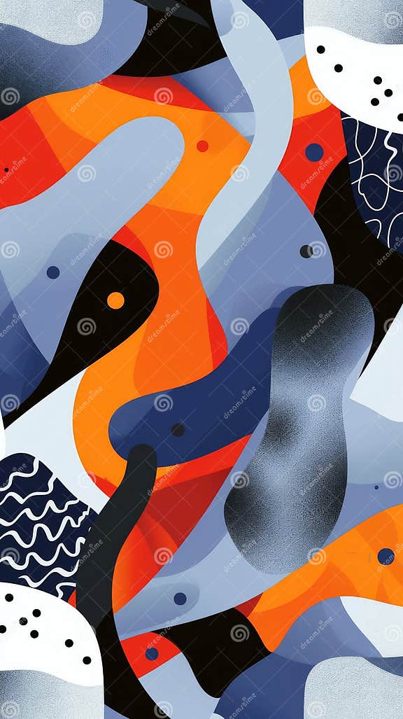 Modern Background with Abstract Conceptual Forms and Patterns. Stock ...