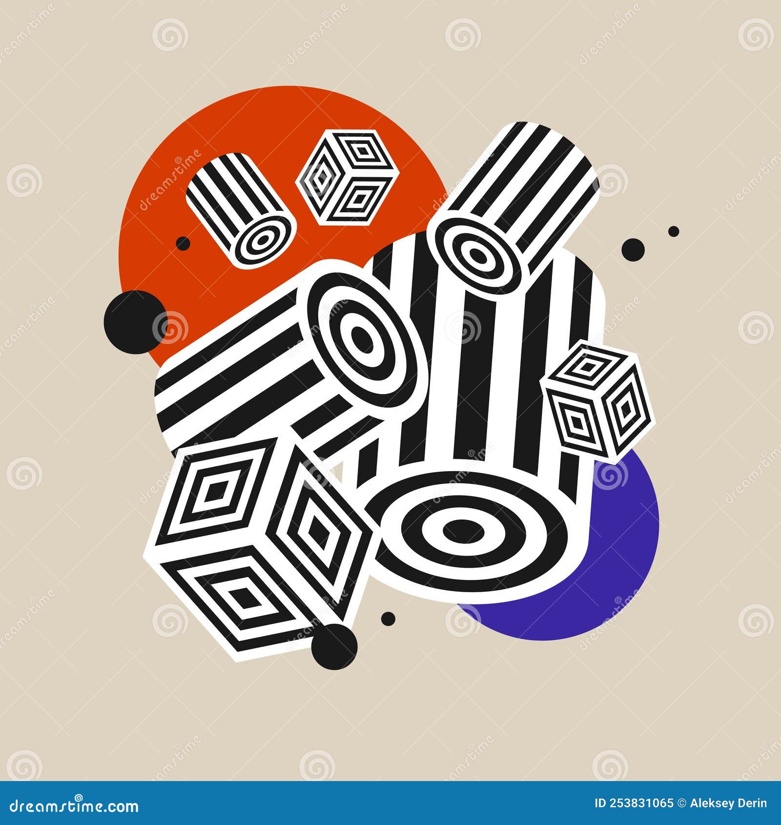 Modern Background with Abstract Elements and Dynamic Shapes. Vector ...