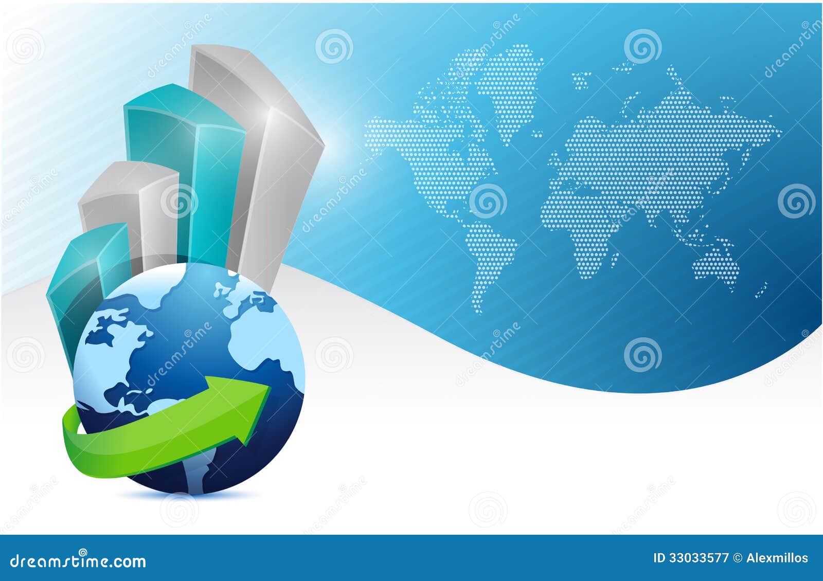 Modern Background. Business Globe Graph Stock Illustration ...