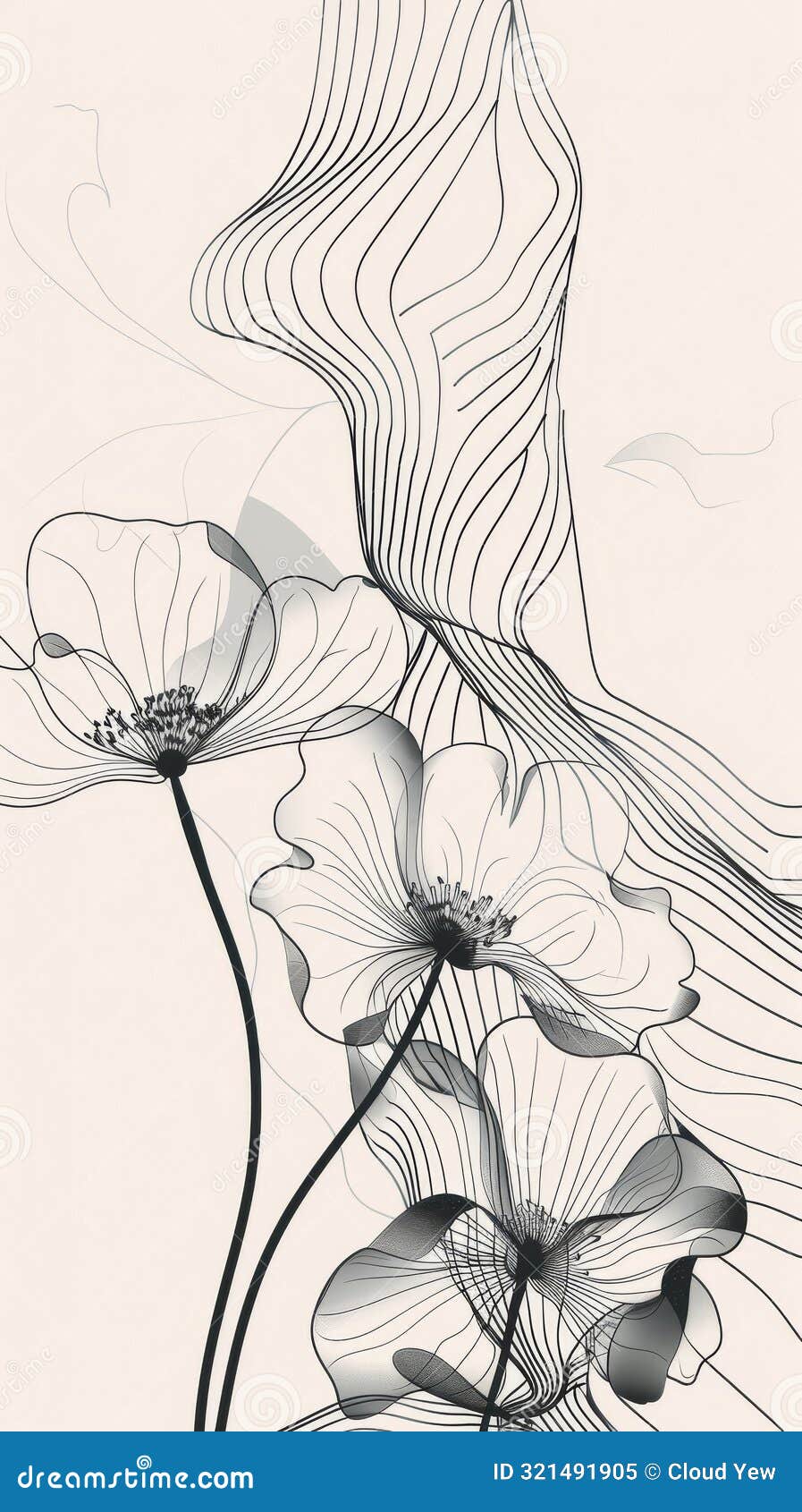 Modern Background Featuring Elegant and Clean Line Drawings. Stock ...