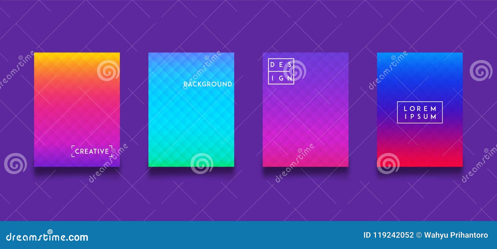 Modern Background Gradient Color Template Set Collection Stock Vector ...