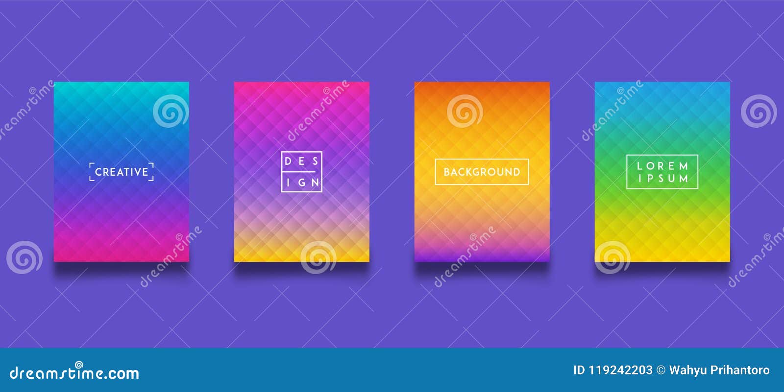 Modern Background Gradient Color Template Set Collection Stock Vector ...