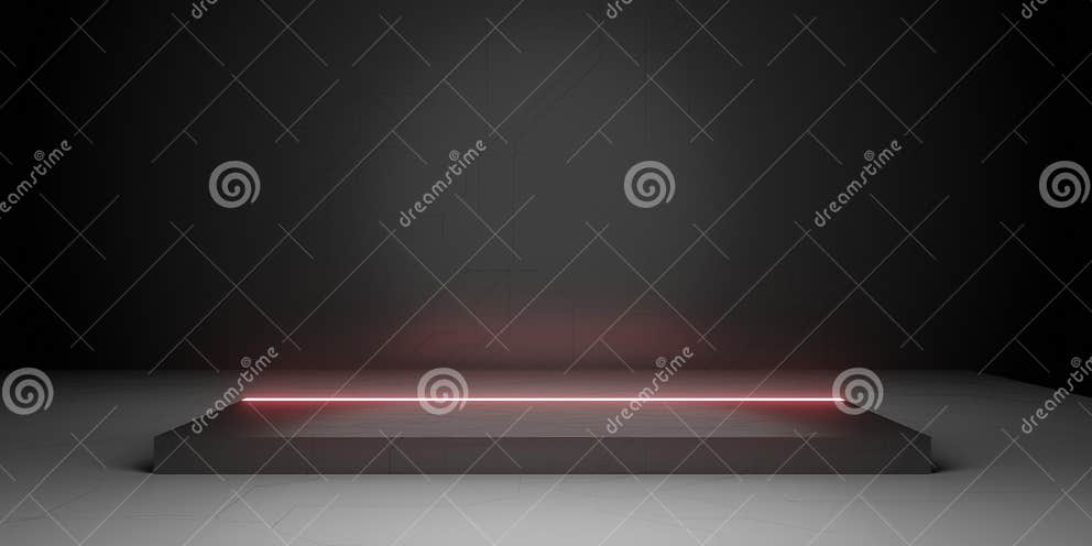 Modern Background Laser Light Neon Light Platform Tech Style 3d ...