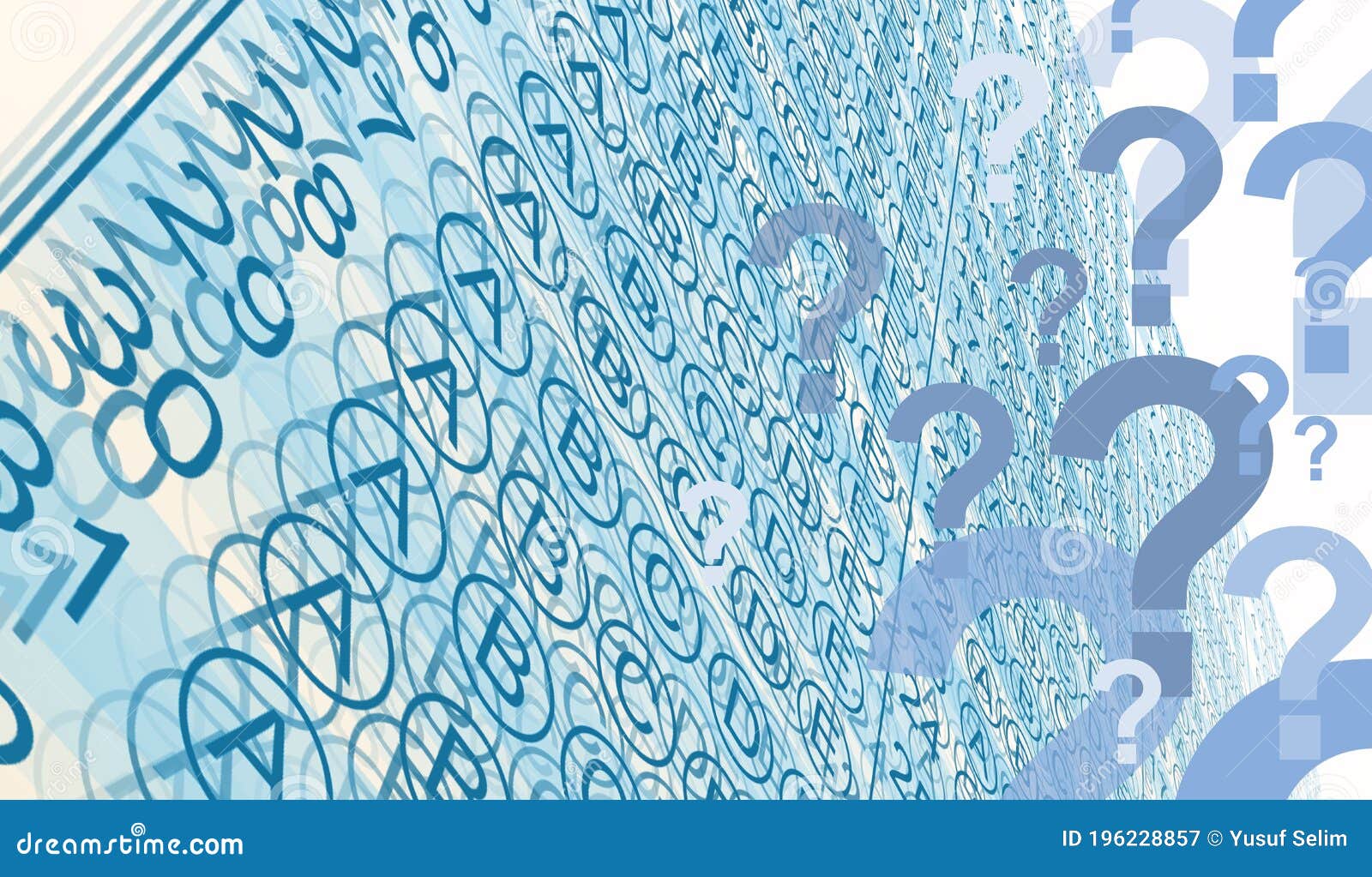 Modern Background for Multiple Choice Answer Paper. Stock Image - Image ...