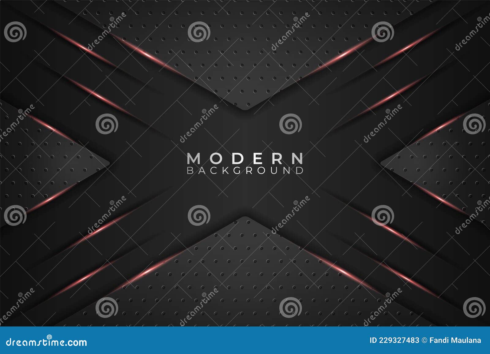 Modern Background Realistic Triangle Metallic Technology Glowing Red ...