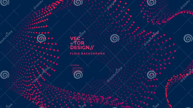 Modern Background with Red Wavy Circle or Dots Stock Vector ...