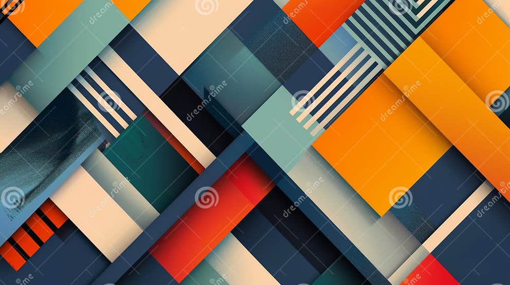 Modern Background with Structured Geometric Designs. Stock Illustration - Illustration of ...