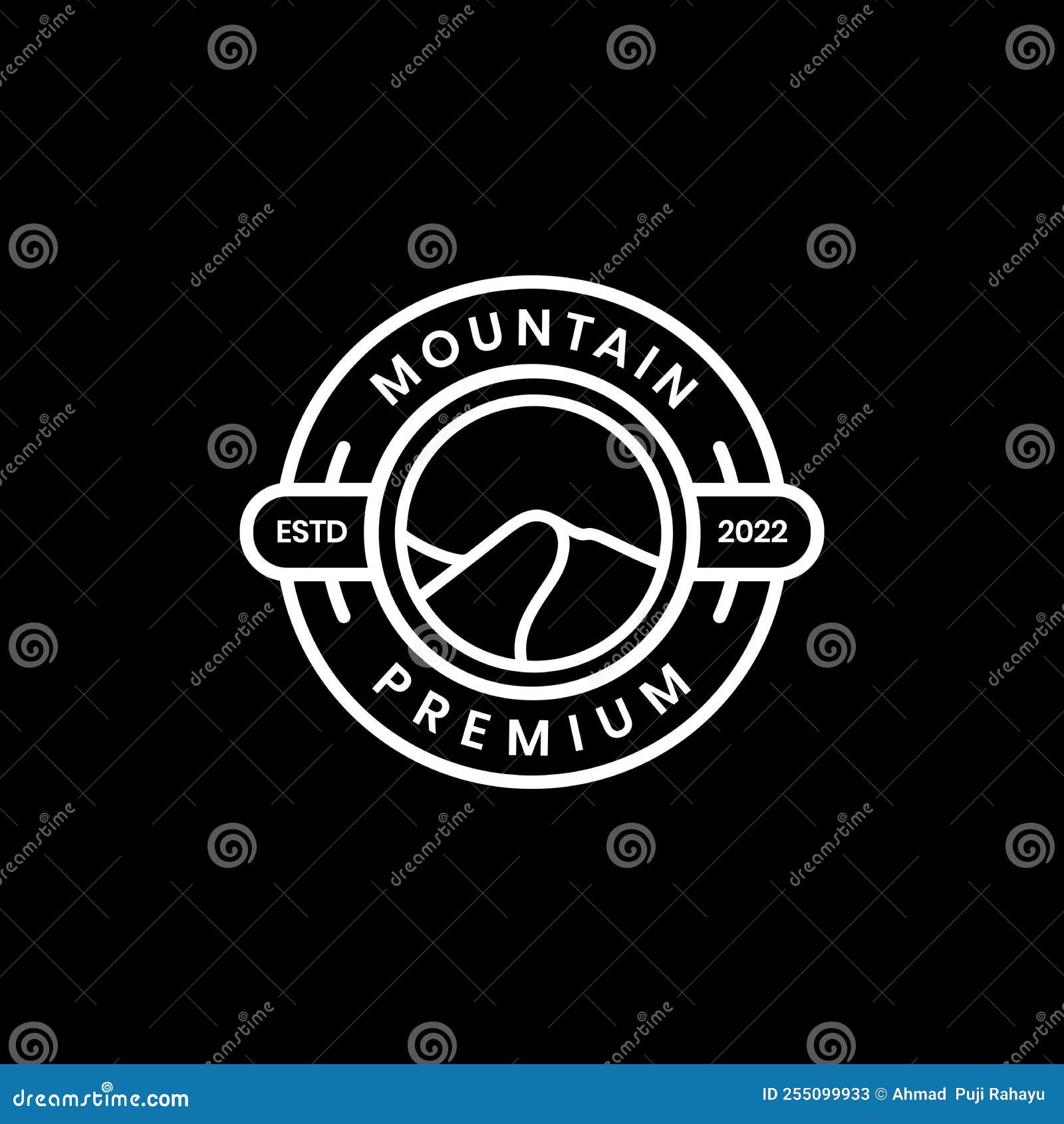 Modern Badge with Mountain Minimal Logo Stock Vector - Illustration of ...
