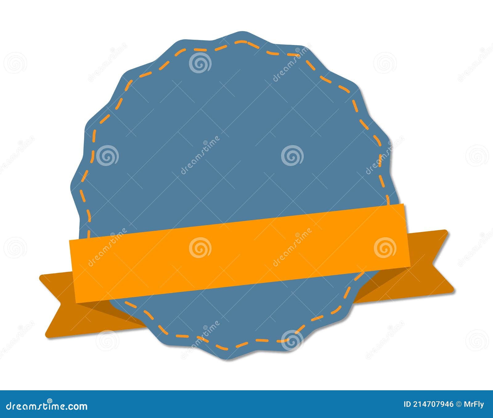 Modern Badge Template with Ribbon, Vector Illustration Stock Vector ...