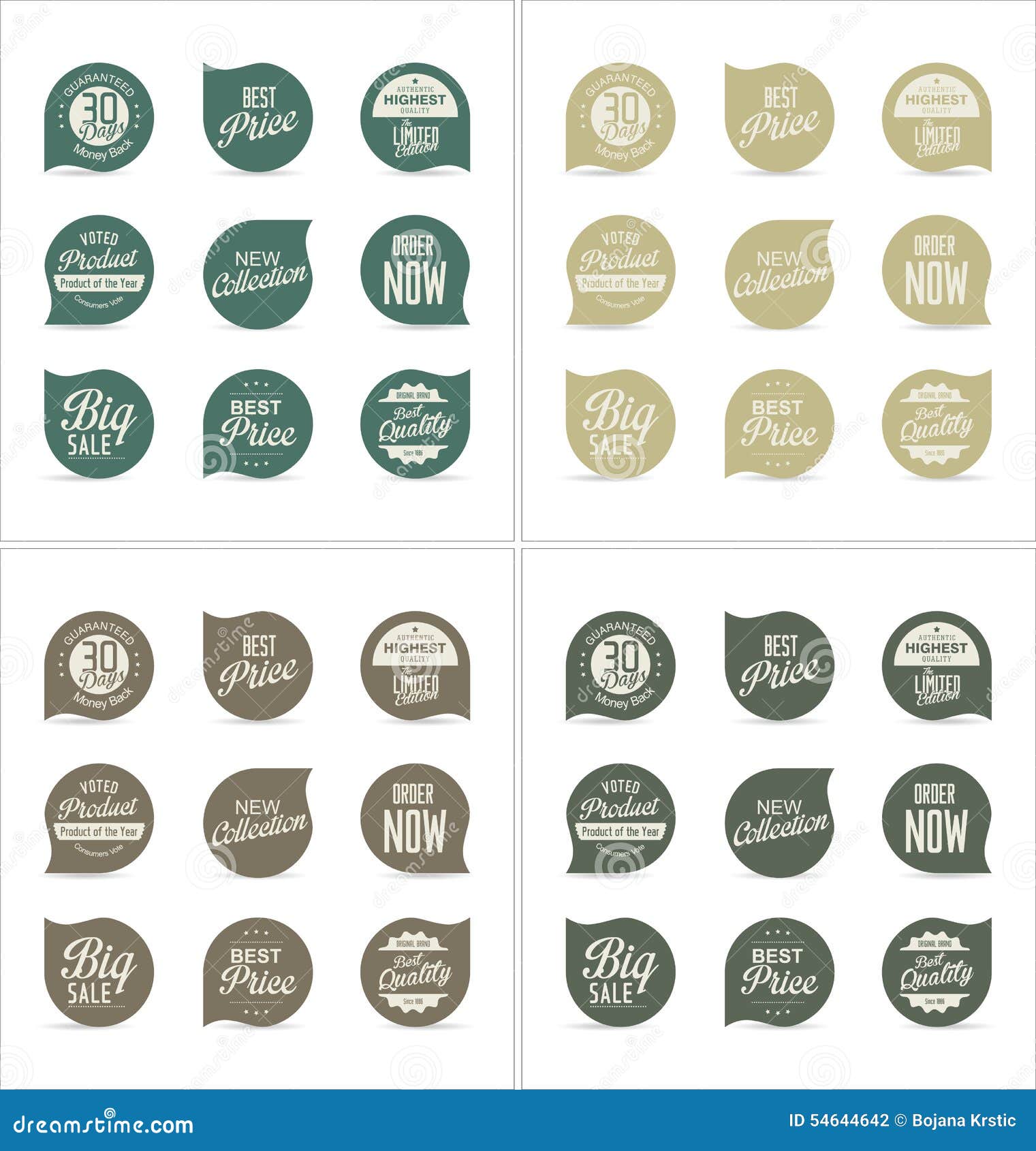 Modern badges collection stock illustration. Illustration of badge ...