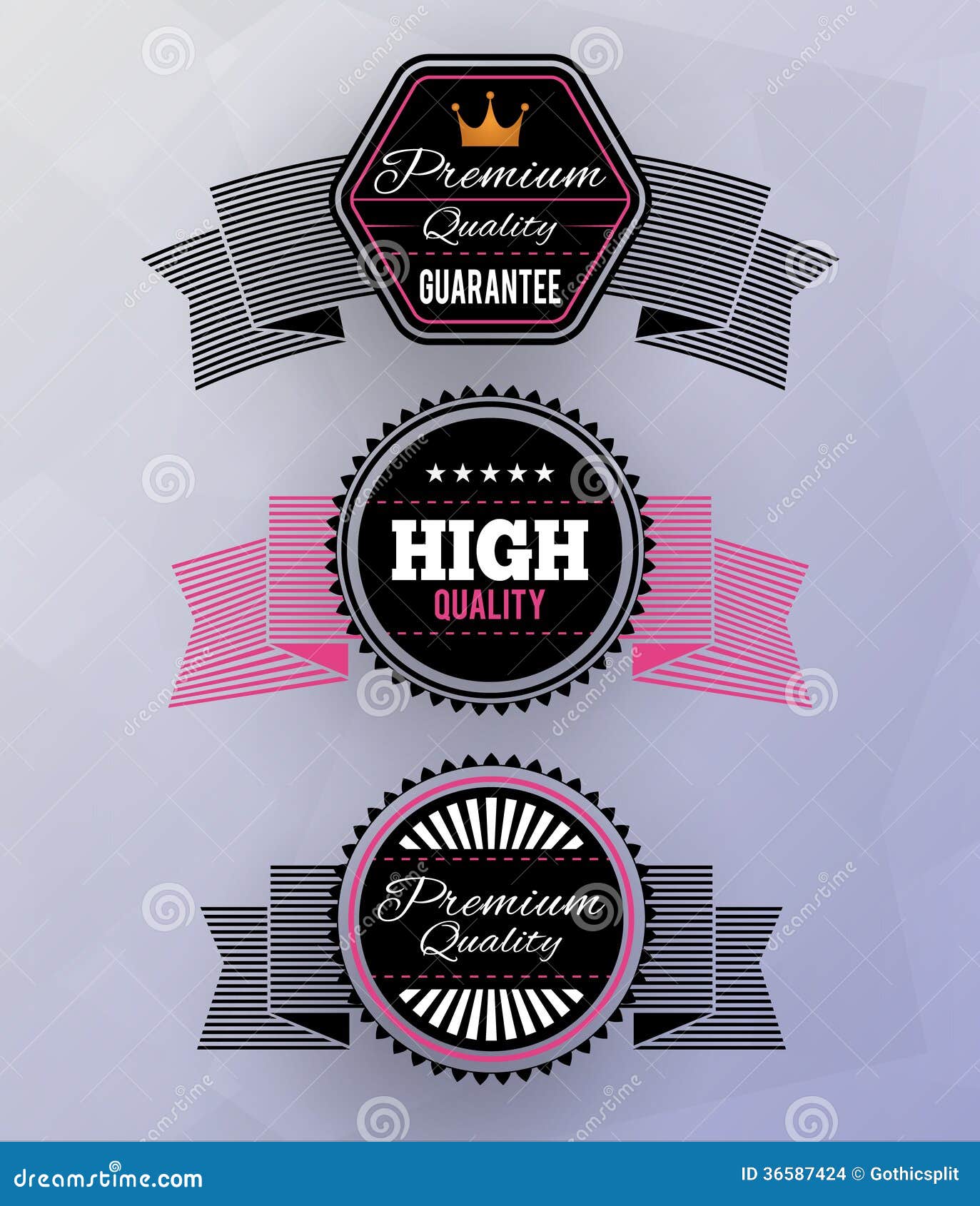 Modern badges stock vector. Illustration of creative - 36587424