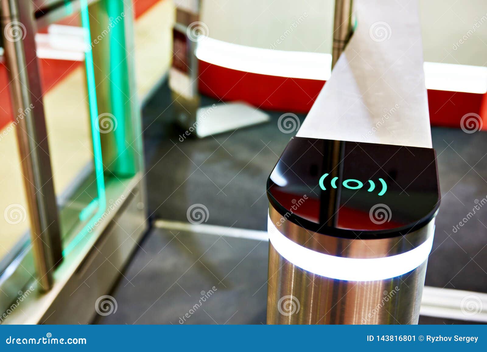 Modern turnstile go sign stock image. Image of exit - 143816801