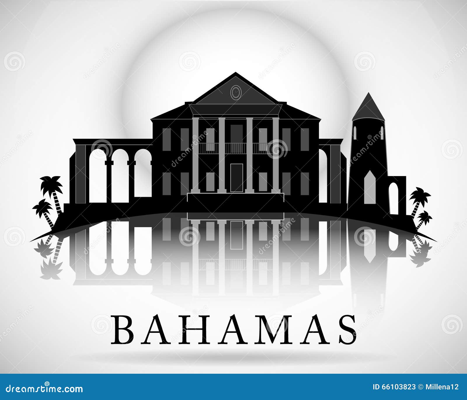 Modern Bahamas Skyline Design Stock Vector - Illustration of ocean ...