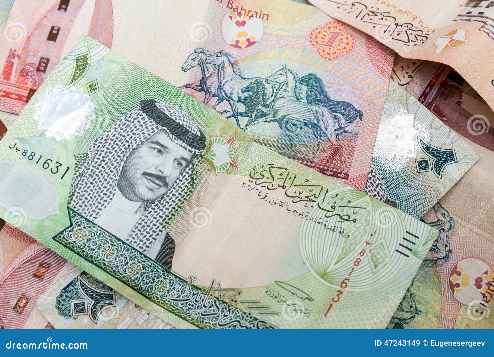 Modern Bahrain Dinars Banknotes Background Stock Image - Image of ...