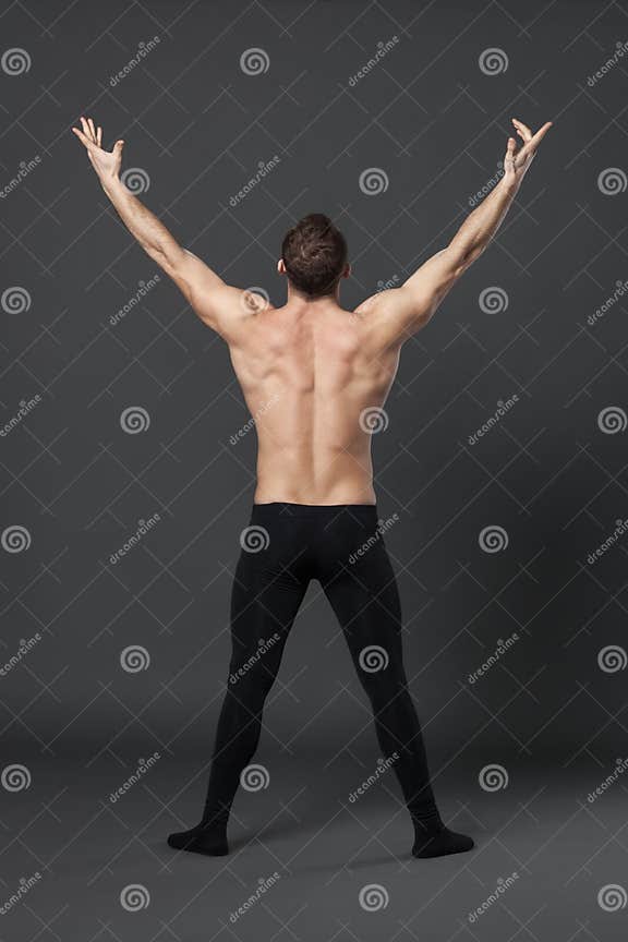 Modern Ballet Dancer in Studio. Stock Photo - Image of back, dancer ...
