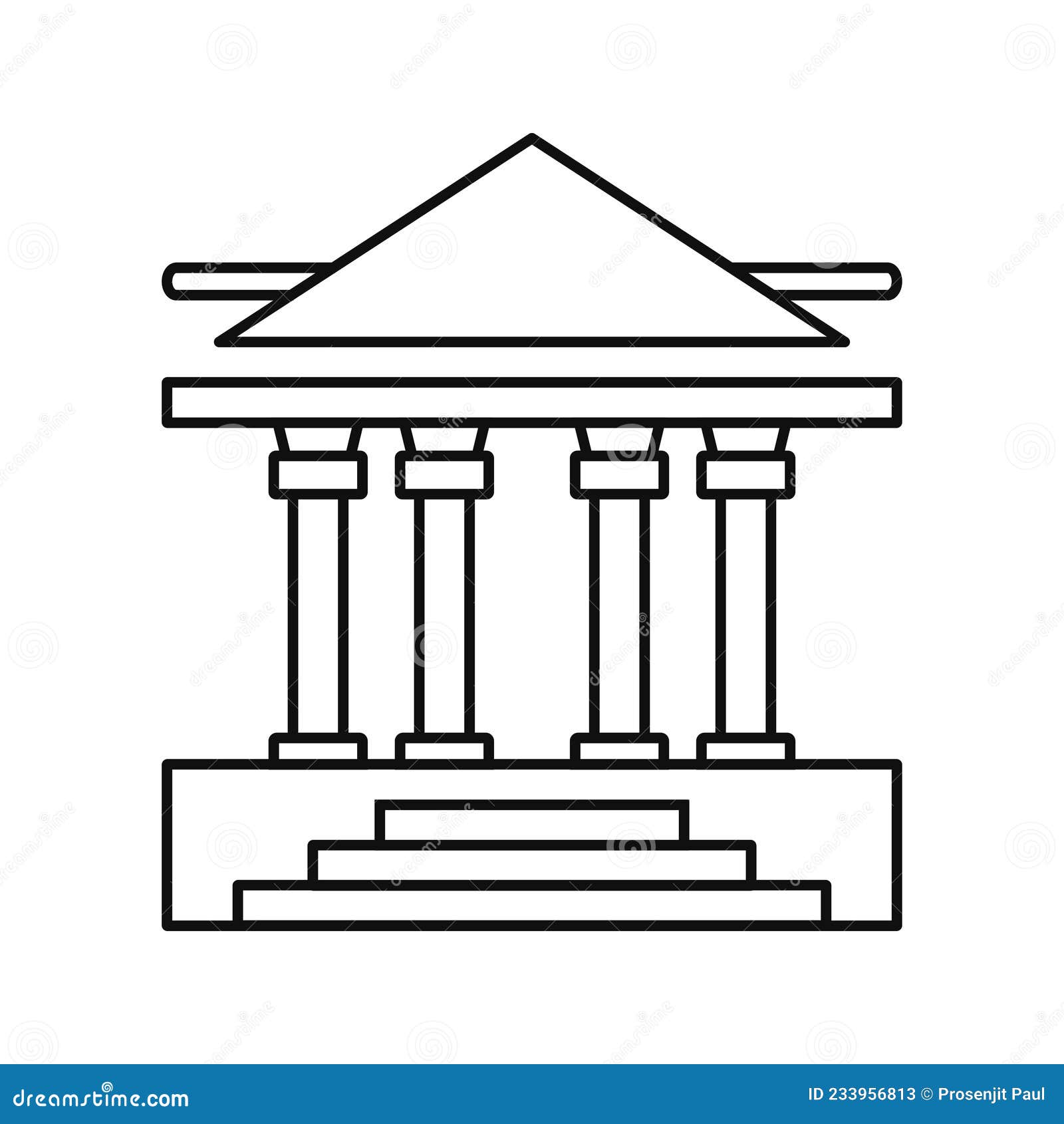 Modern Bank Building Icon Vector Stock Vector - Illustration of ...