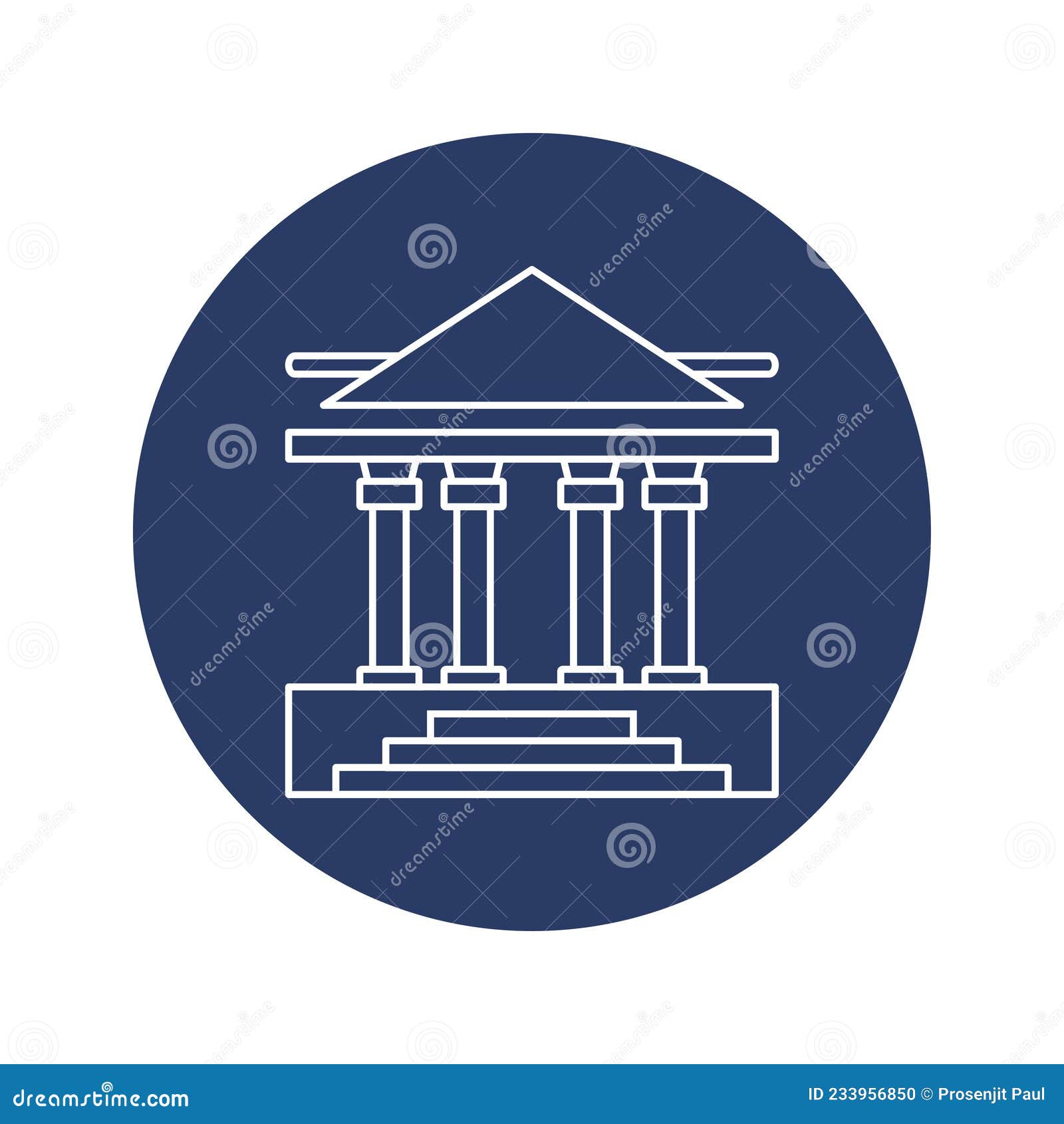 Modern Bank Building Icon Vector Stock Vector - Illustration of ...