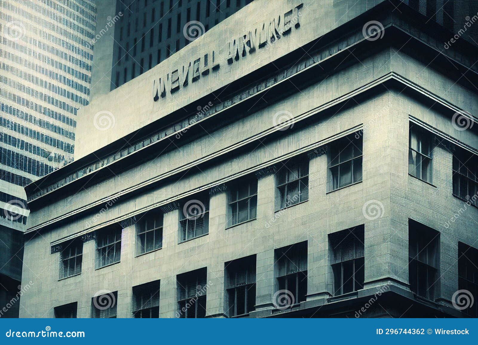 Modern Bank Building Surrounded by Skyscrapers. AI-generated Stock ...