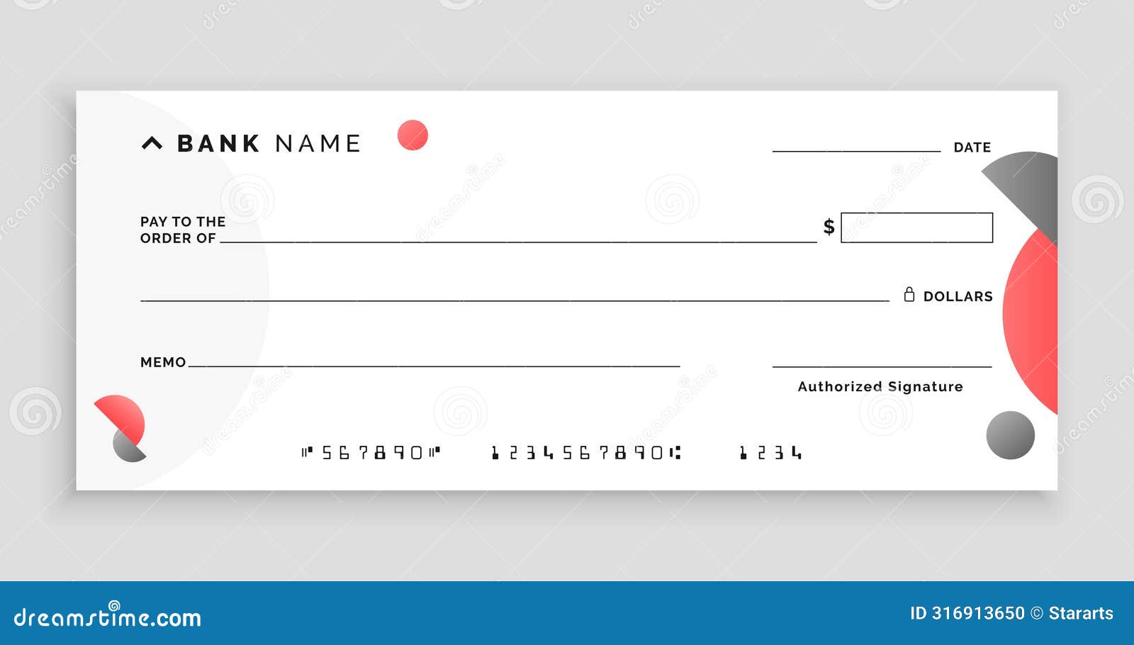 Modern Bank Check Voucher Template a Payment Document Stock Vector ...