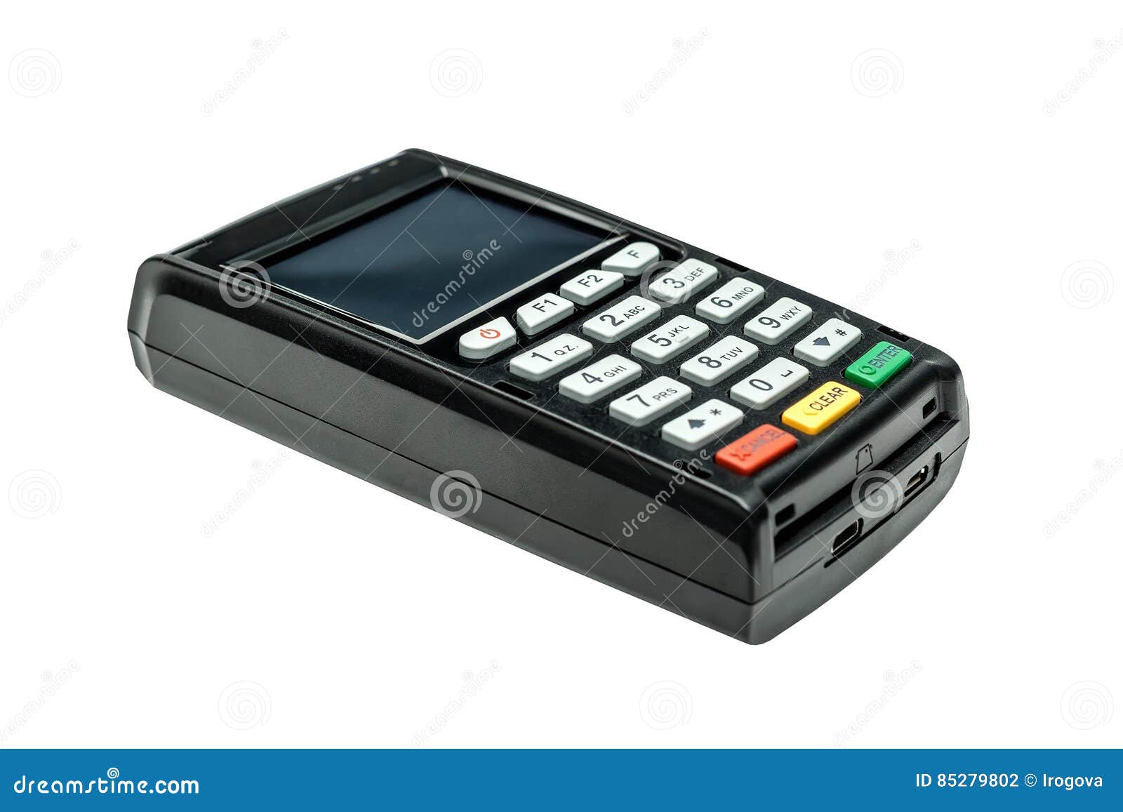 Modern Bank Terminal Isolated Stock Photo - Image of check, plastic ...