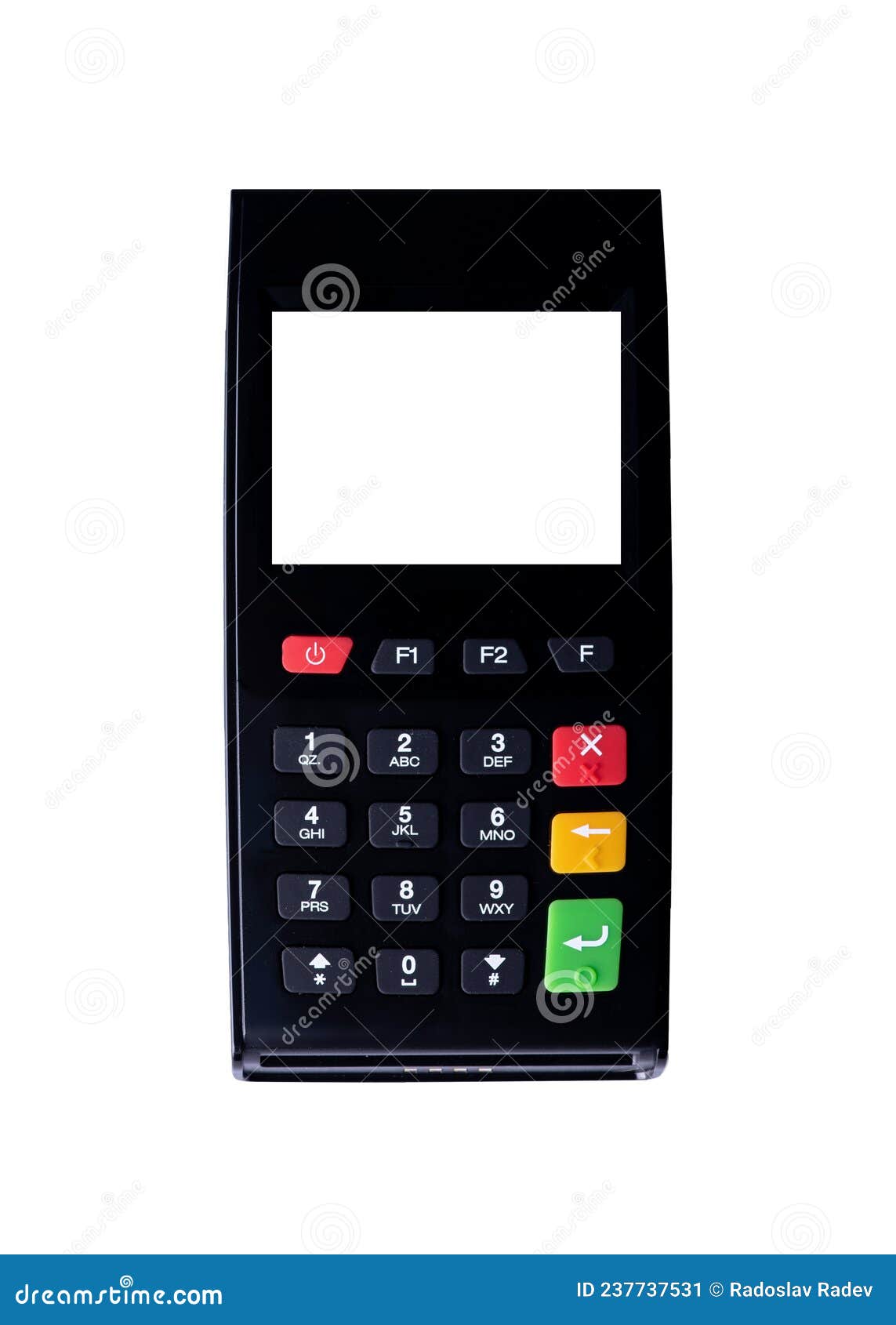 Modern Bank Terminal on the White Stock Image - Image of client ...