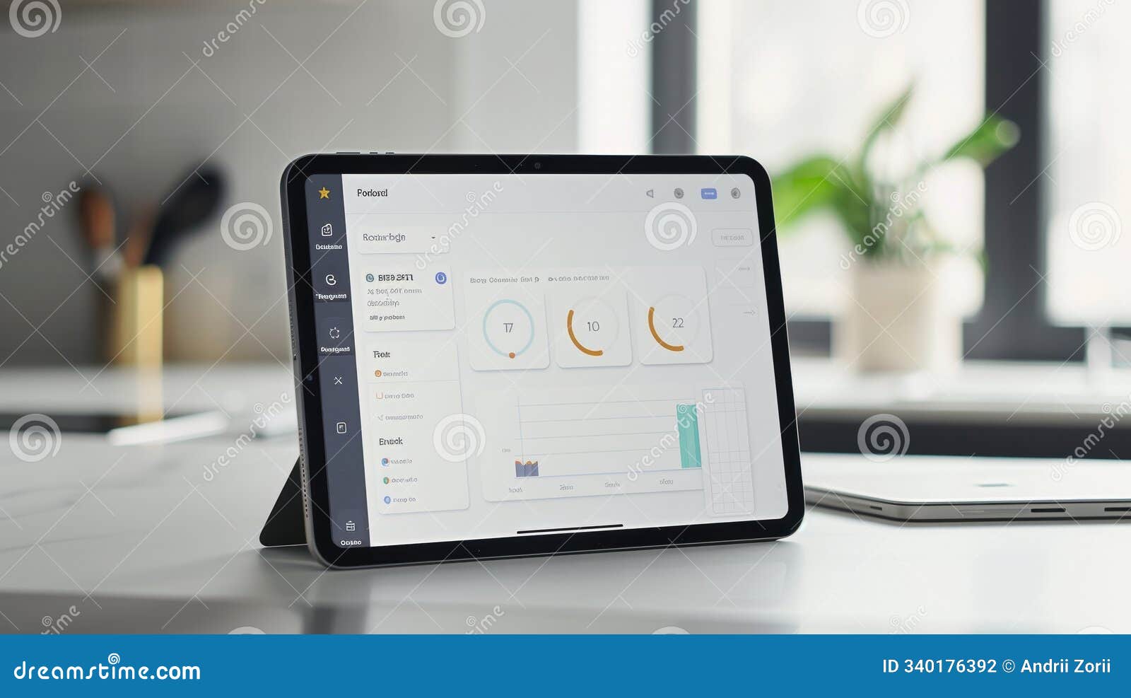 Modern Banking App Interface on Tablet for Efficient Financial ...