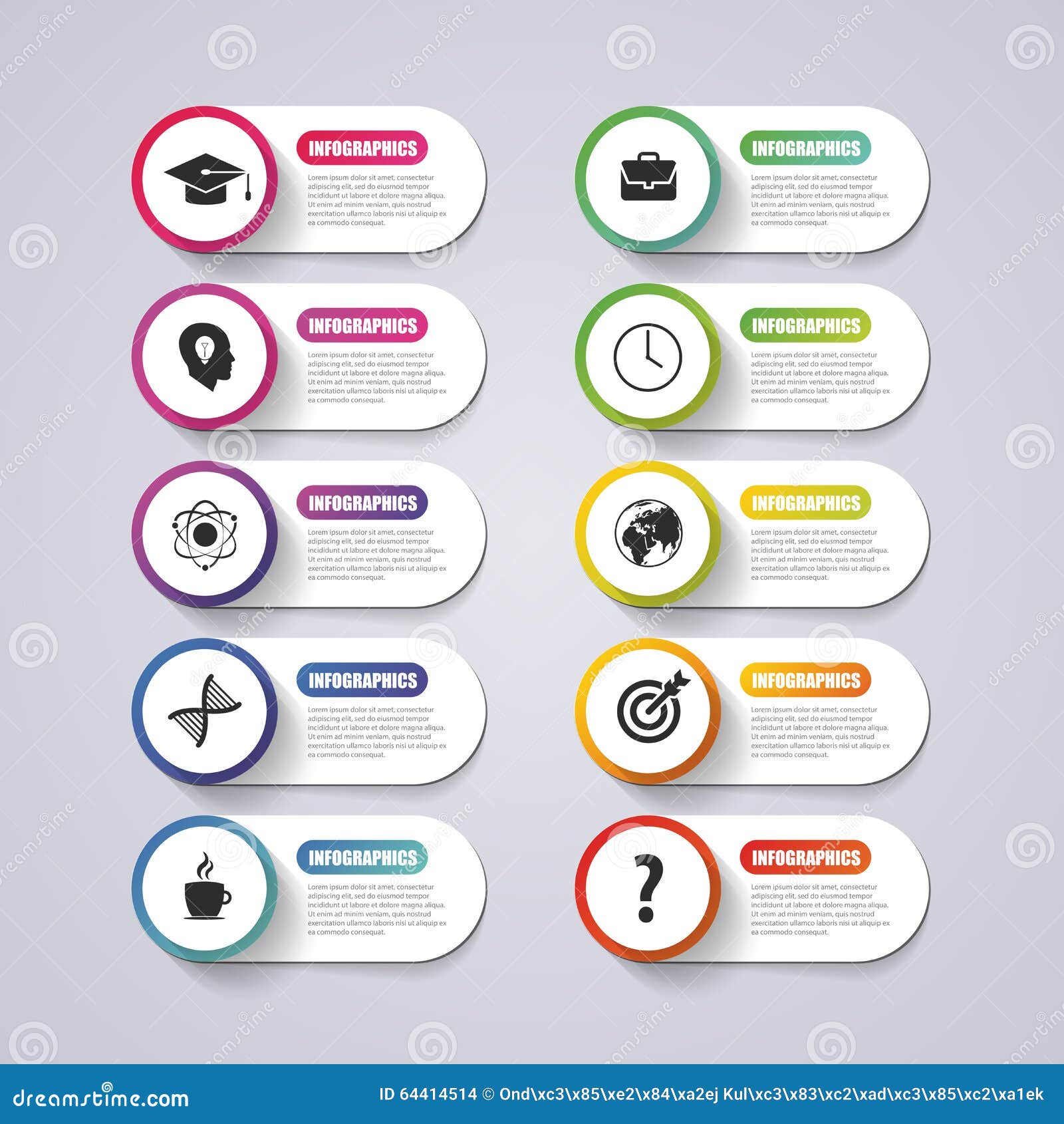 Modern Banner Button with Icons. Vector Illustration Stock Vector ...