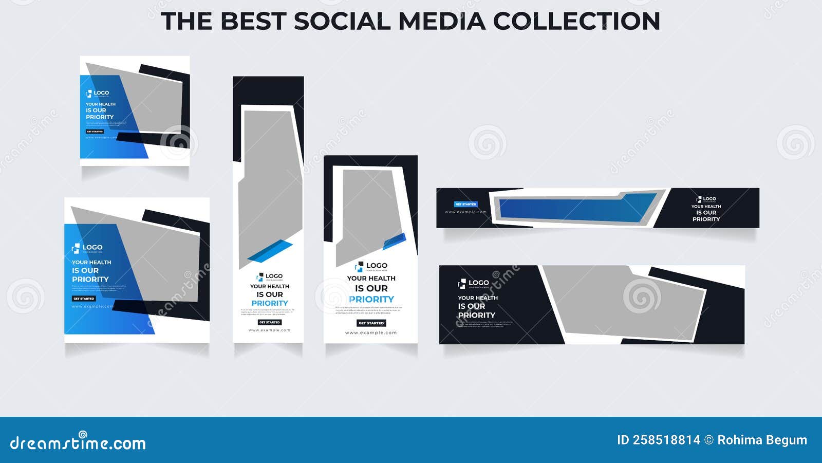 Modern Banner Design Web Template Set, Horizontal Header Web Banner ...