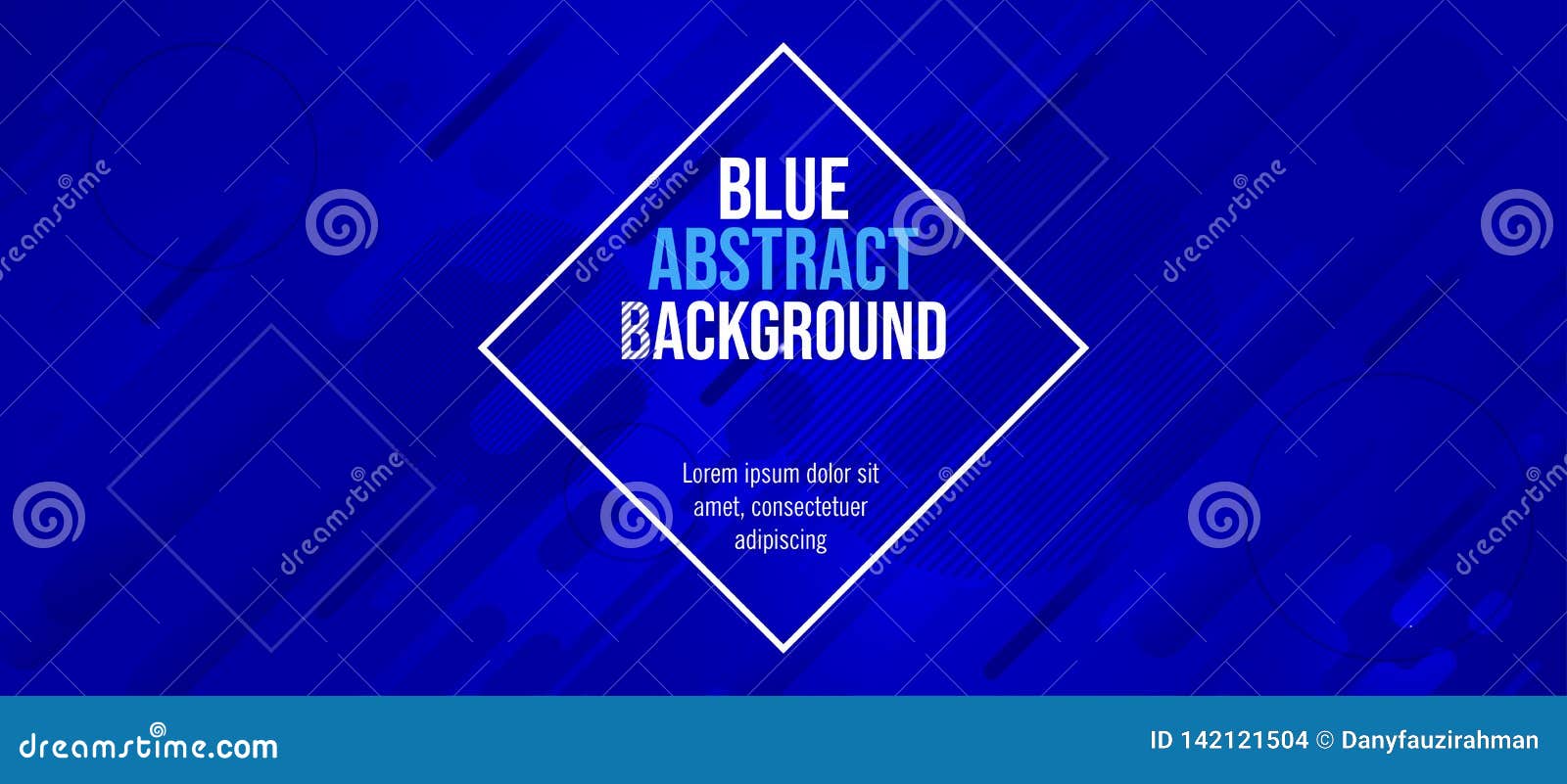 Modern Banner Fun Color Blue Abstract Background Stock Illustration ...