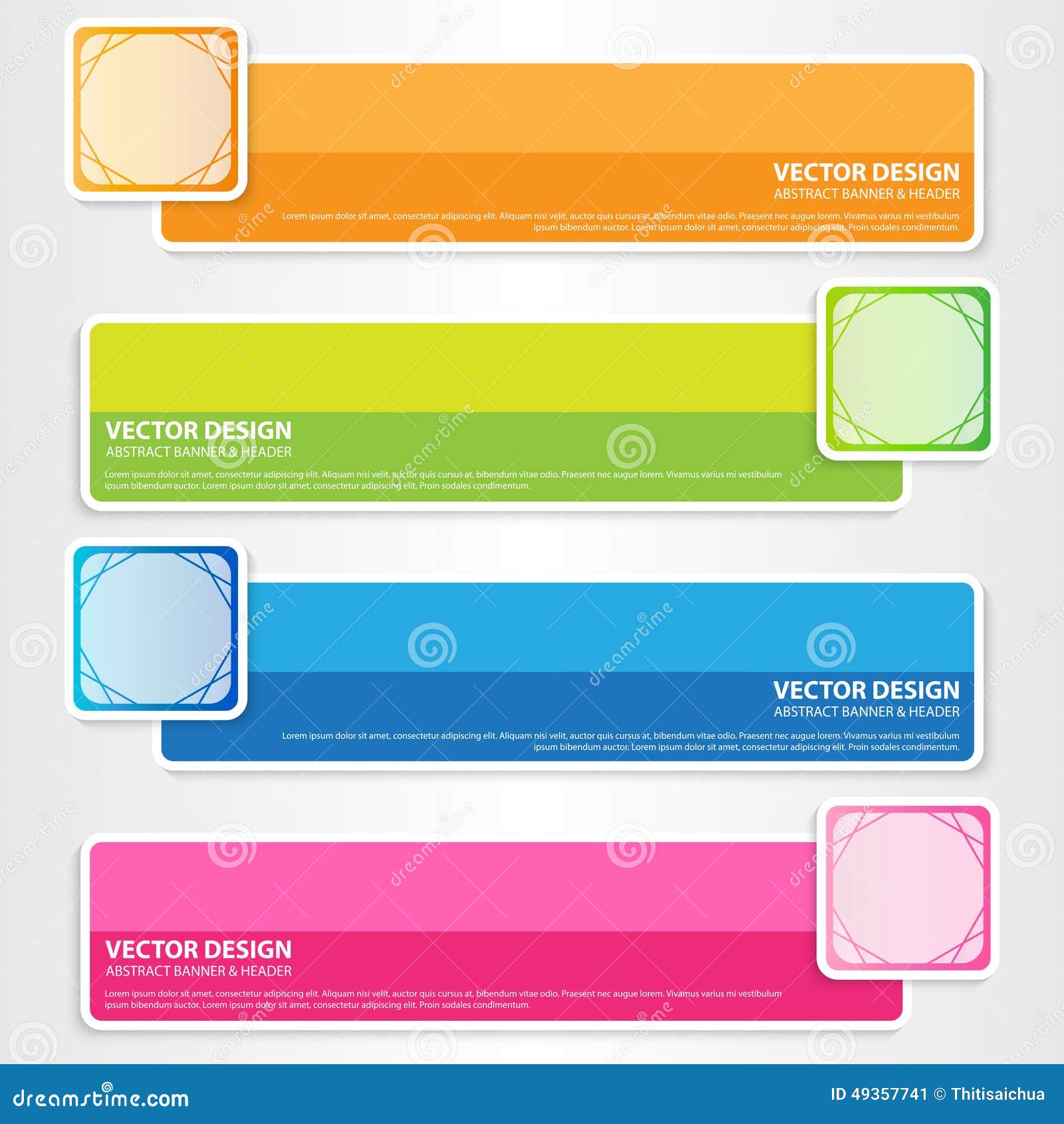 Modern Banner and Header, Vector Work Stock Vector - Illustration of ...