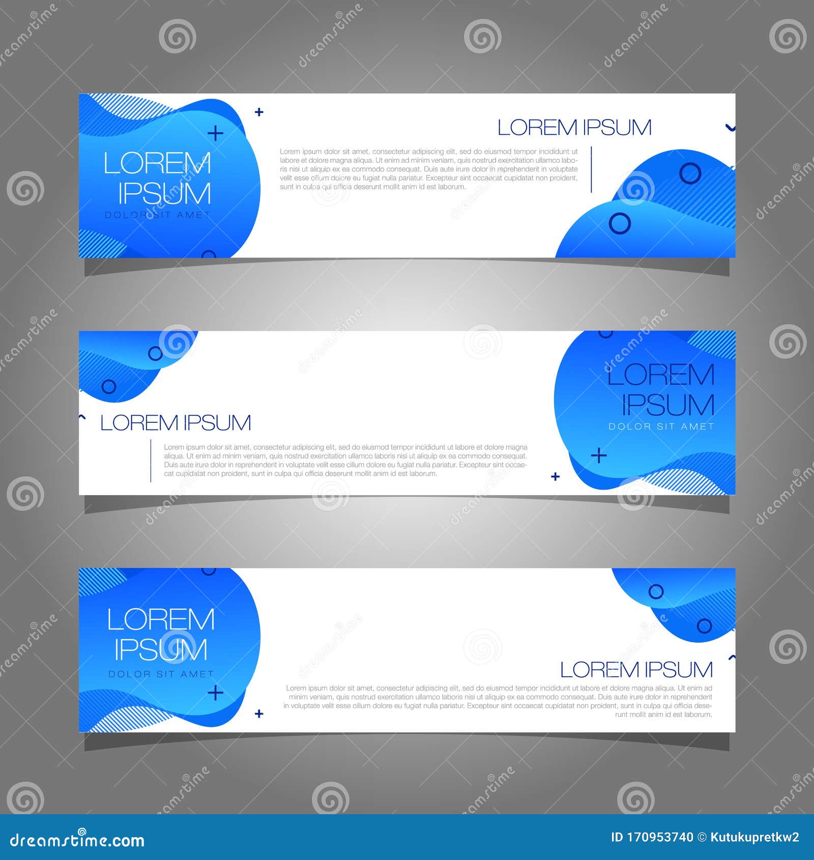 Modern Banner Template Design. Blue Liquid Splash Banner Illustration ...